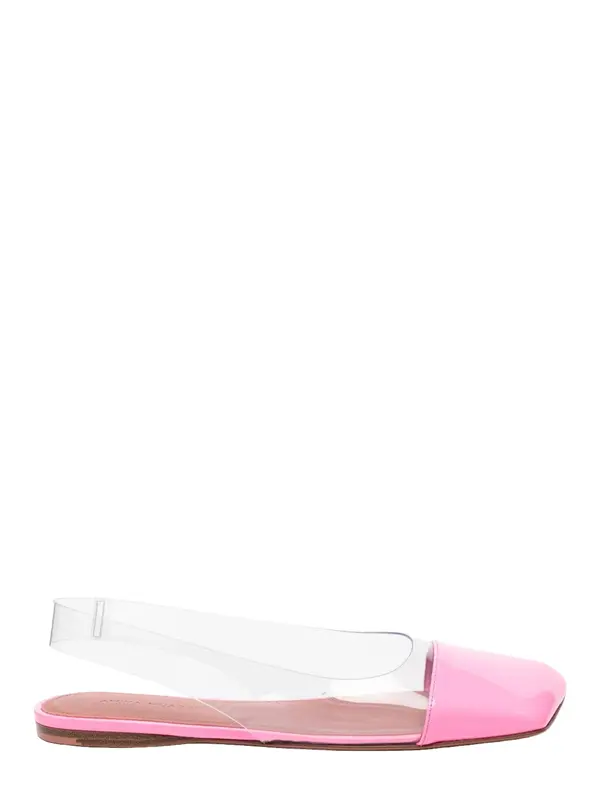 Amina Muaddi Ane Slingback Ballerina Flats - Pink