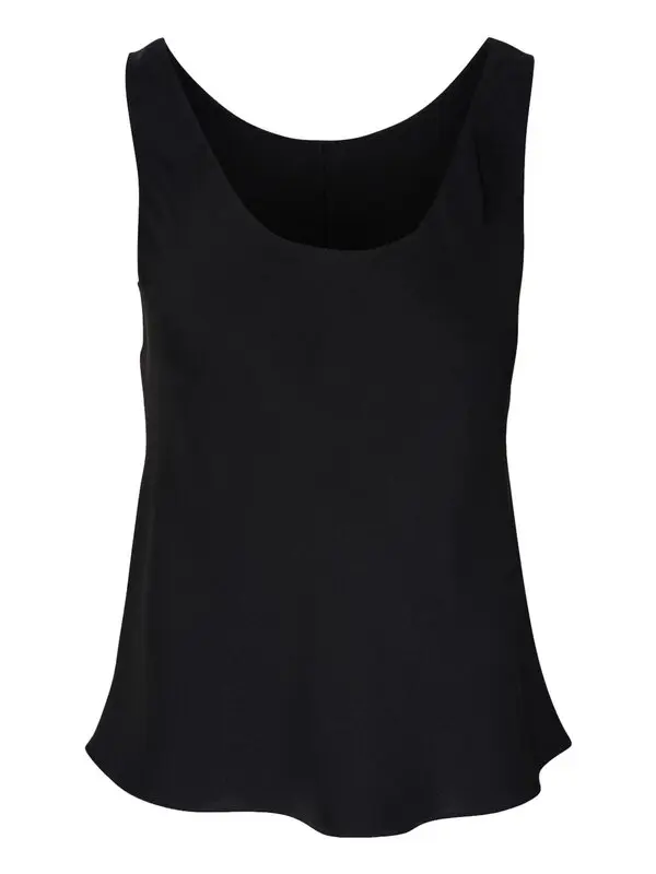 PETER COHEN Scoop-neck Silk Tank Top - Black