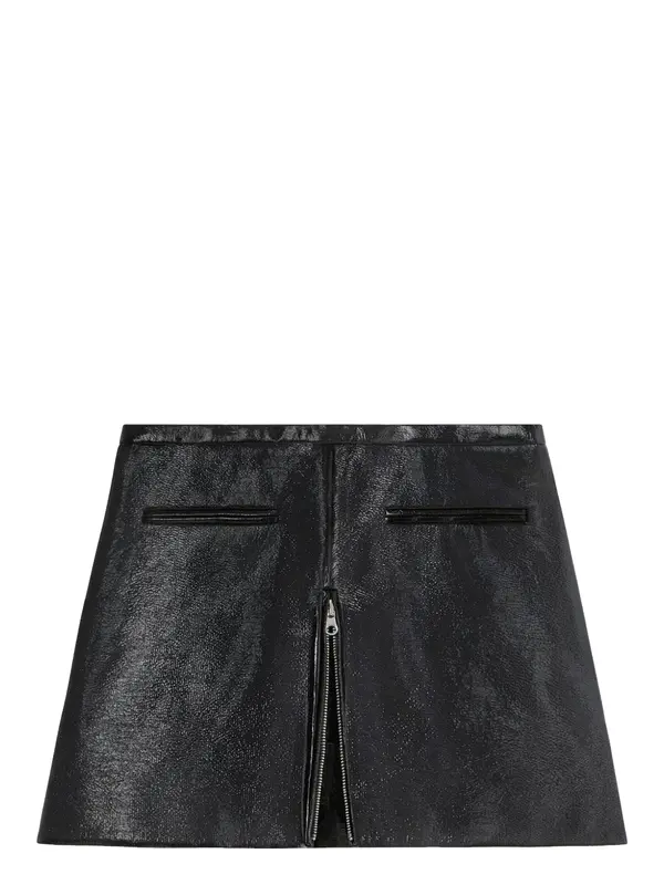 COURREGES Heritage Coated Miniskirt - Black