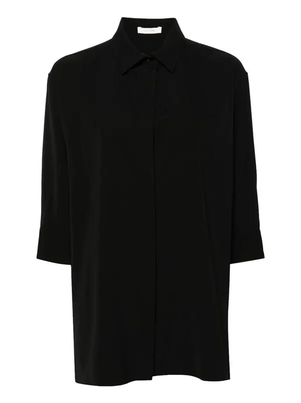 THE ROW Elada Classic-collar Shirt - Black