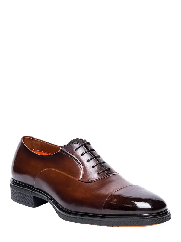 Santoni Cap Toe Oxford - Dark Brown