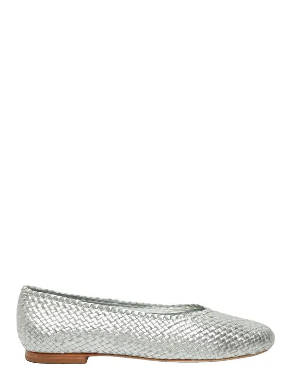 STUDIO CHOFAKIAN William Leather Ballerinas - Silver