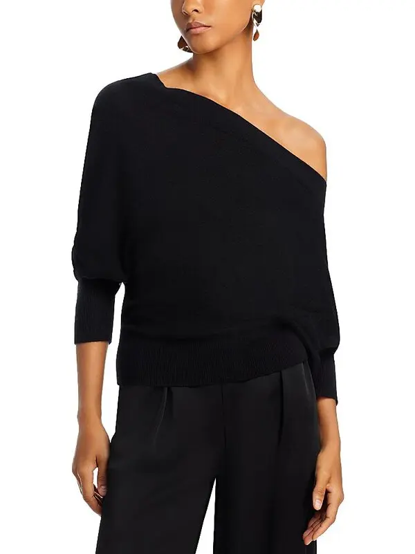Altuzarra Grainge Cashmere Open Neck Sweater - Black