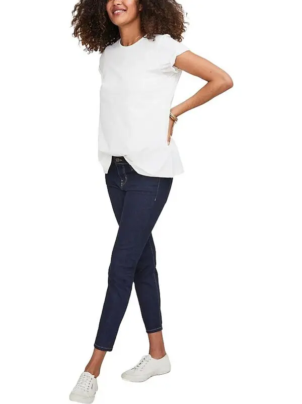Hatch Collection Maternity Nursing Tee - White