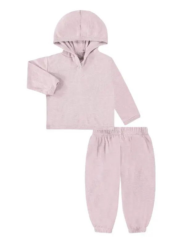 PAIGELAUREN Overdye Hoodie & Pants Set - Purple