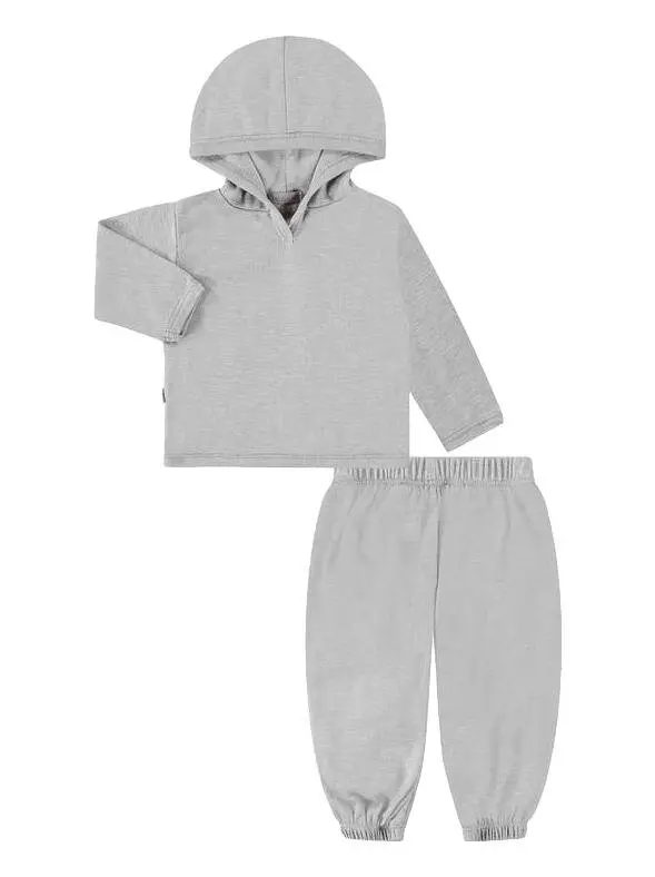 PAIGELAUREN Overdye Hoodie And Pants Set - Gray