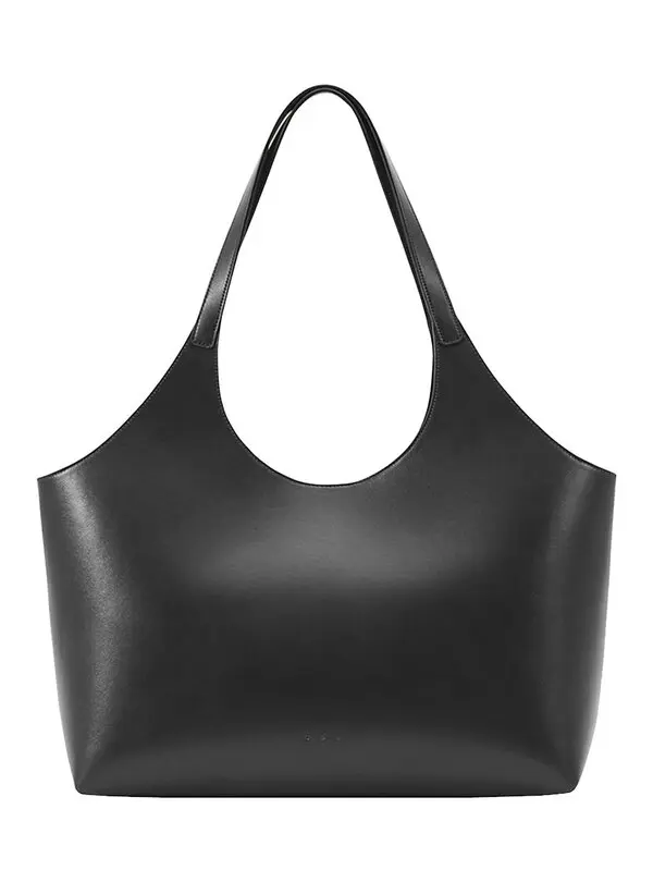 AESTHER EKME Cabas Smooth Calfskin Tote Bag - Black