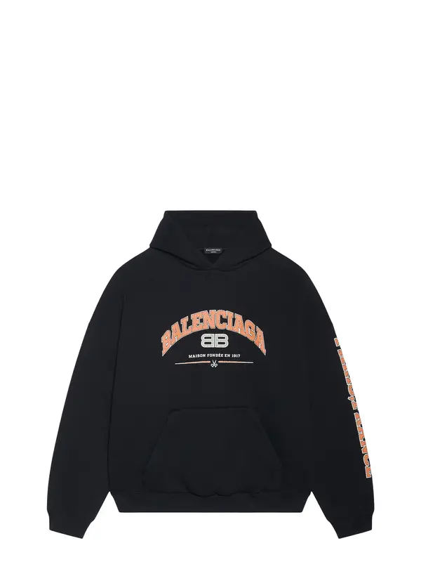 Balenciaga Wide Fit Hoodie - Black