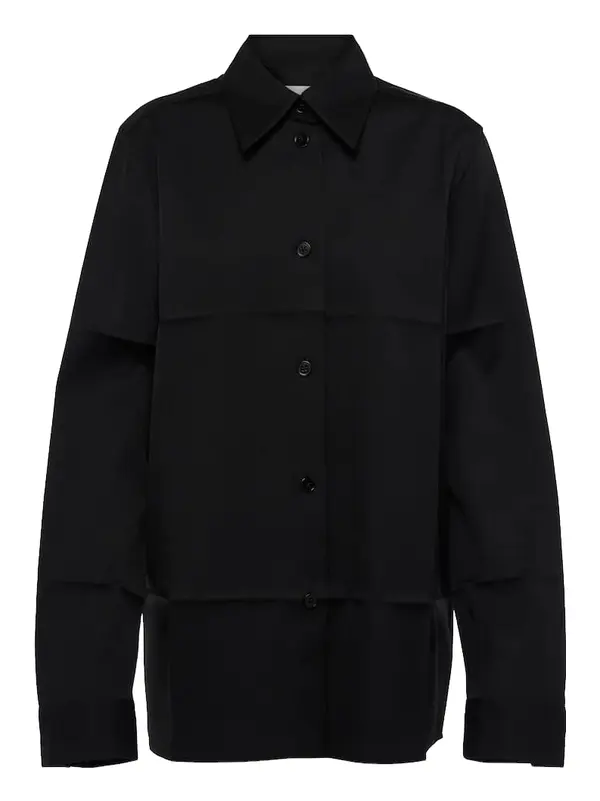 JIL SANDER Virgin Wool Shirt - Black