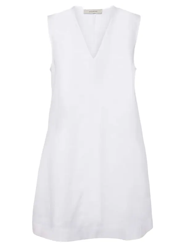 Asceno Derya Linen Minidress - White