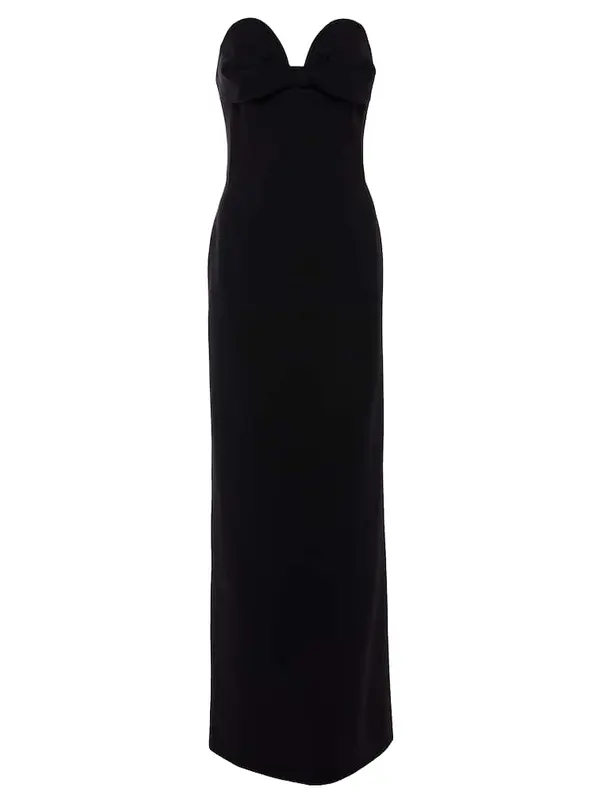 Magda Butrym Draped Bustier Gown - Black