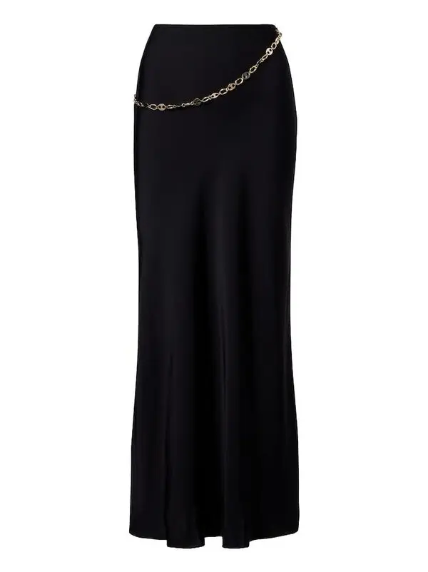 Rabanne Chain-detail Maxi Skirt - Black