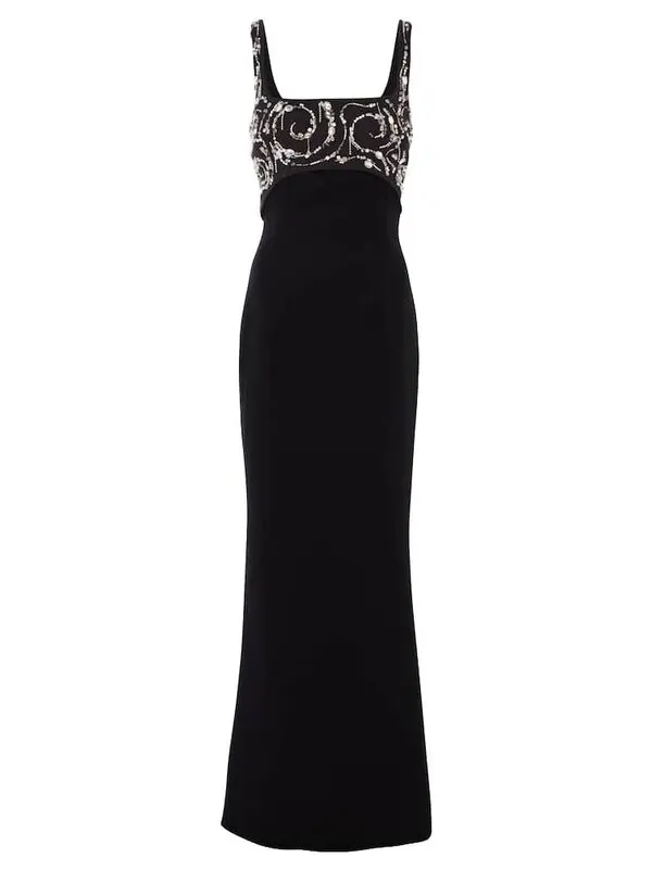 Safiyaa Ezda Embellished Gown - Black