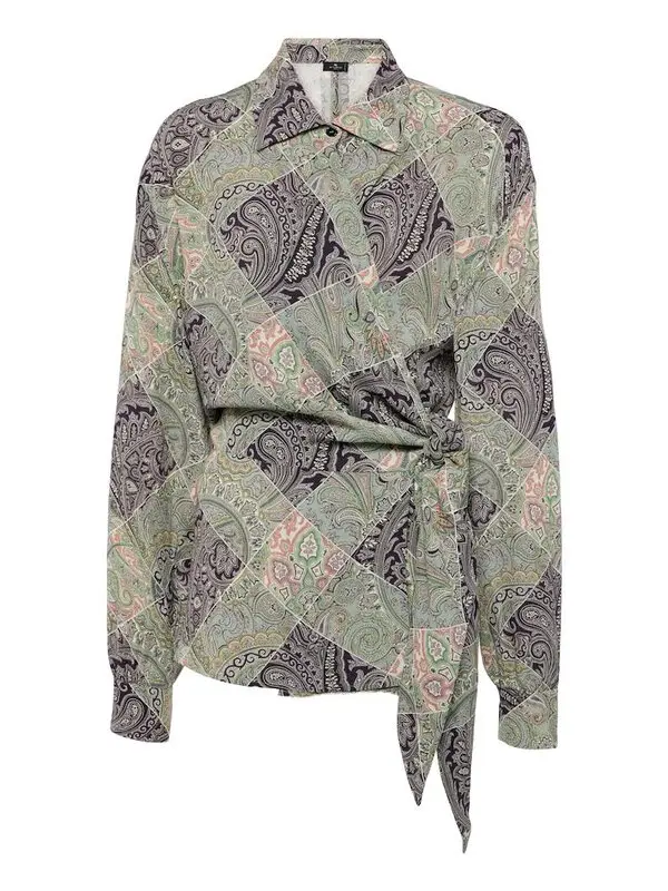 Etro Printed Wrap Top - Multicoloured