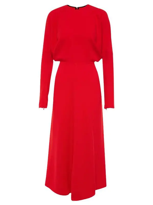Victoria Beckham Dolman Sleeve Midi Dress - Red