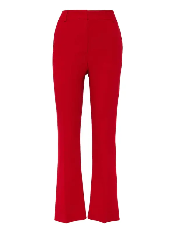 Valentino Garavani Cady Couture Straight Pants - Red