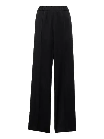 JIL SANDER Satin Wide-leg Pants - Black