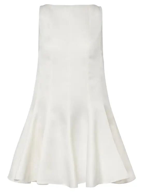 Khaite Mags Silk Mini Dress - White
