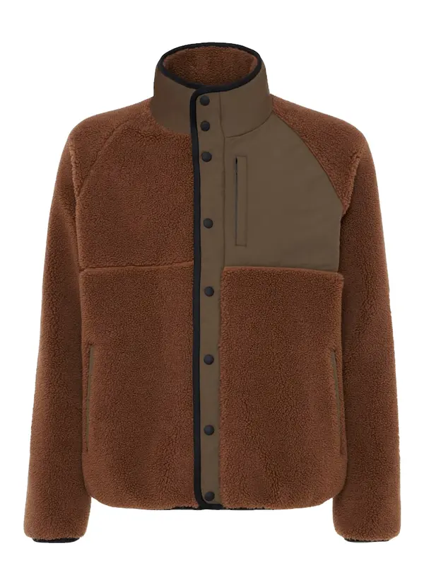 Loro Piana Cashmere And Silk Fleece Jacket - Brown