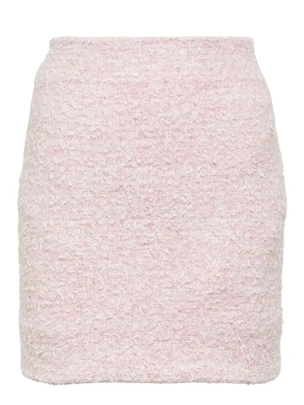 Balenciaga Tweed Mini Skirt - Pink