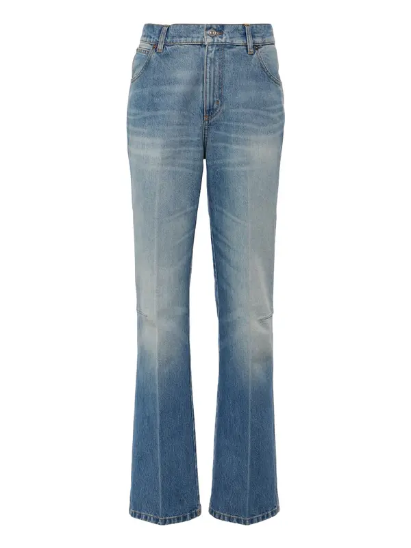 Victoria Beckham Faded Straight Jeans - Blue