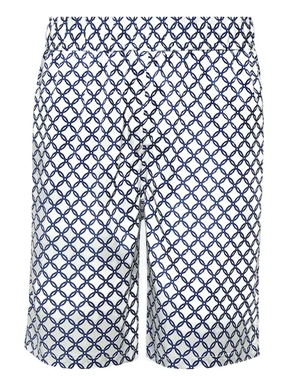 Frescobol Carioca Palma Printed Silk-blend Shorts - White