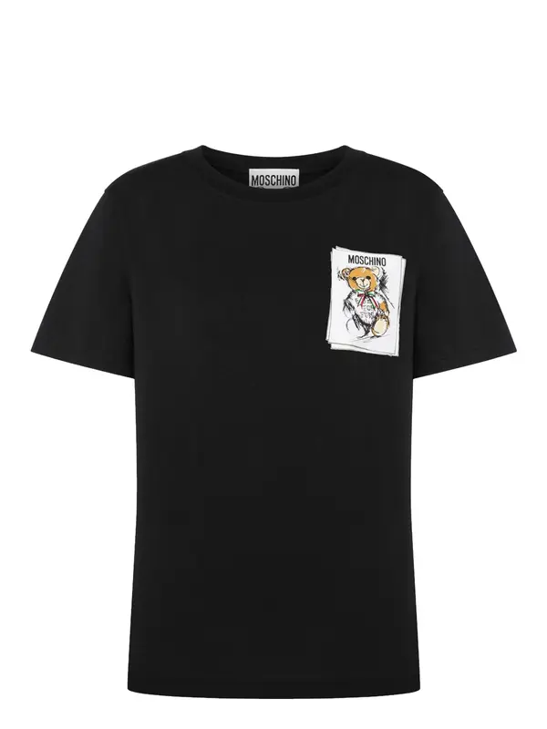 Moschino Teddy Bear Print T-shirt - Black