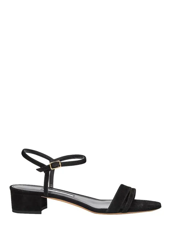 EMME PARSONS Simple Metallic Ankle-strap Sandals - Black