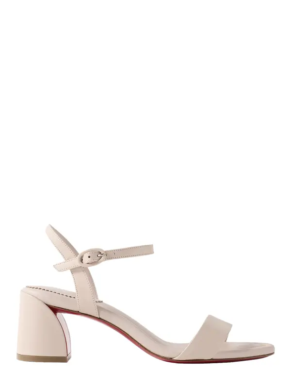 CHRISTIAN LOUBOUTIN Miss Jane 55 Leather Sandals - Off-white