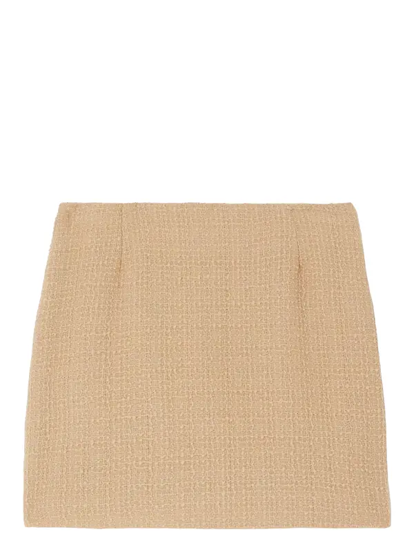 BLAZÉ MILANO Rush Coci Wool-blend Bouclé-tweed Mini Skirt - Neutrals