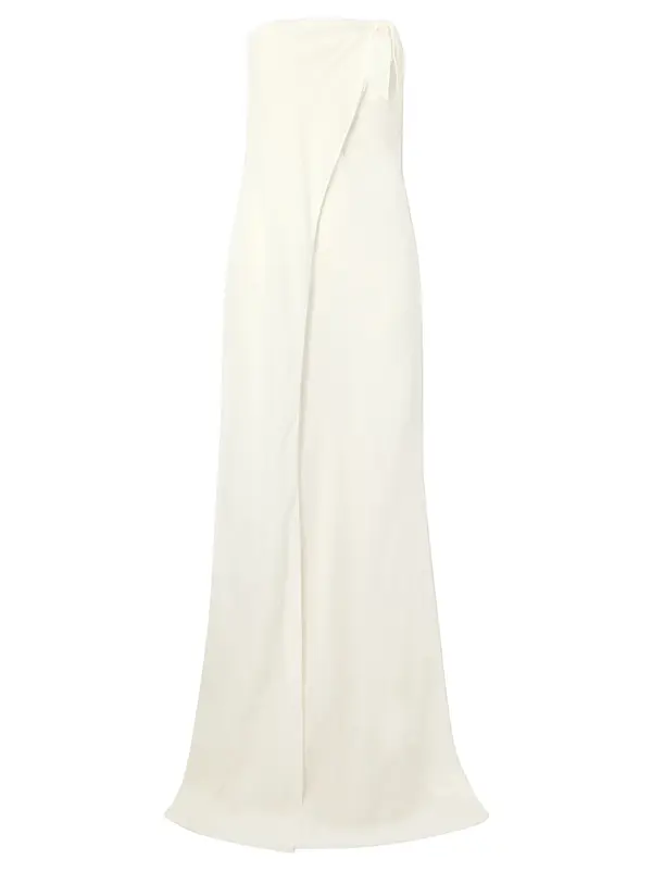 Ralph Lauren Brigitta Strapless Knotted Gown - White