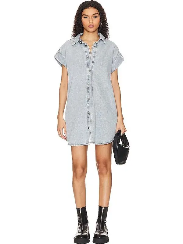 Steve Madden Ilara Denim Shirt Dress - Malibu Wash