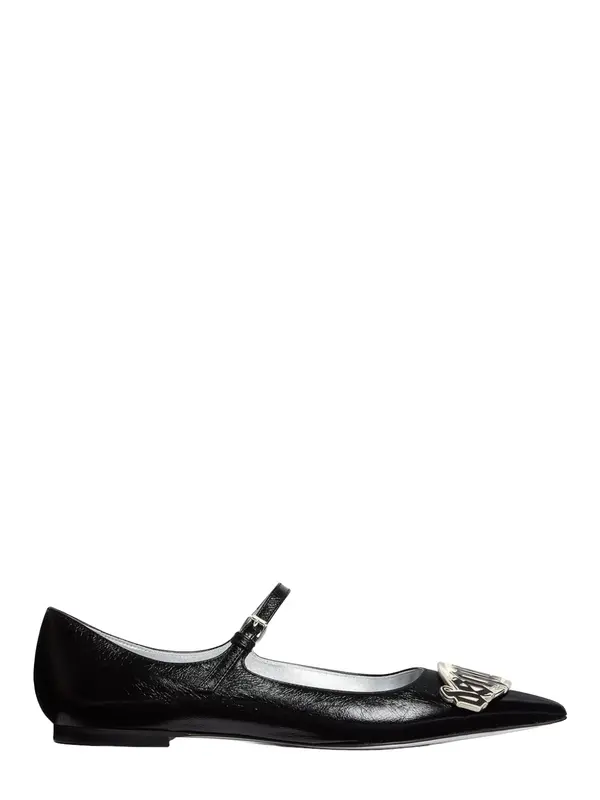 Dsquared2 Gothic Leather Ballerinas - Black