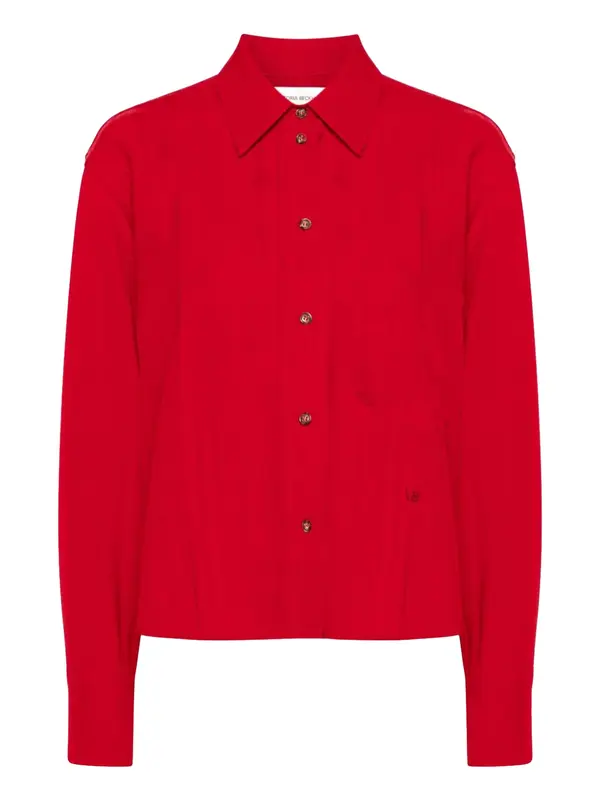 Victoria Beckham Textured Shirt - Red