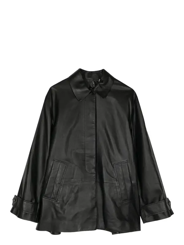 Paul Smith Classic-collar Leather Jacket - Black