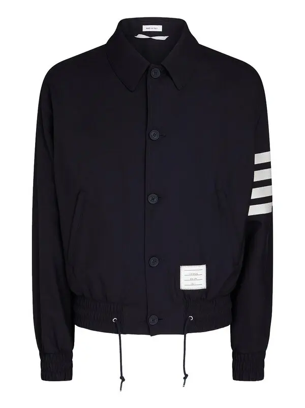 Thom Browne Striped Wool Jacket - Midnight Blue