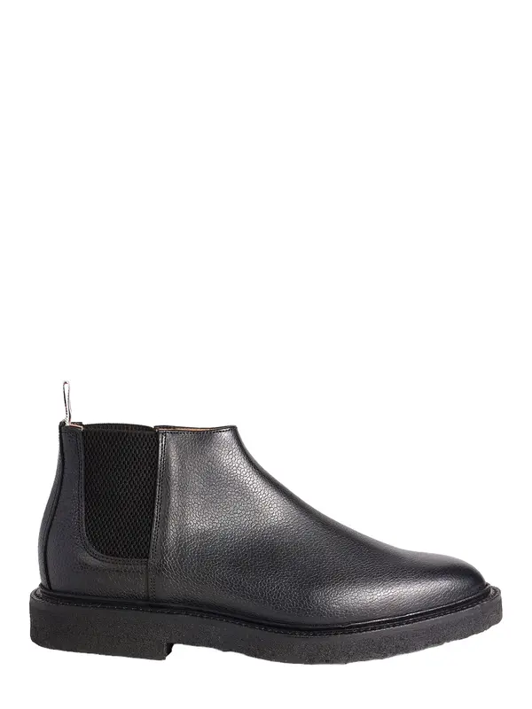 Thom Browne Pebbled-leather Chelsea Boots - Black
