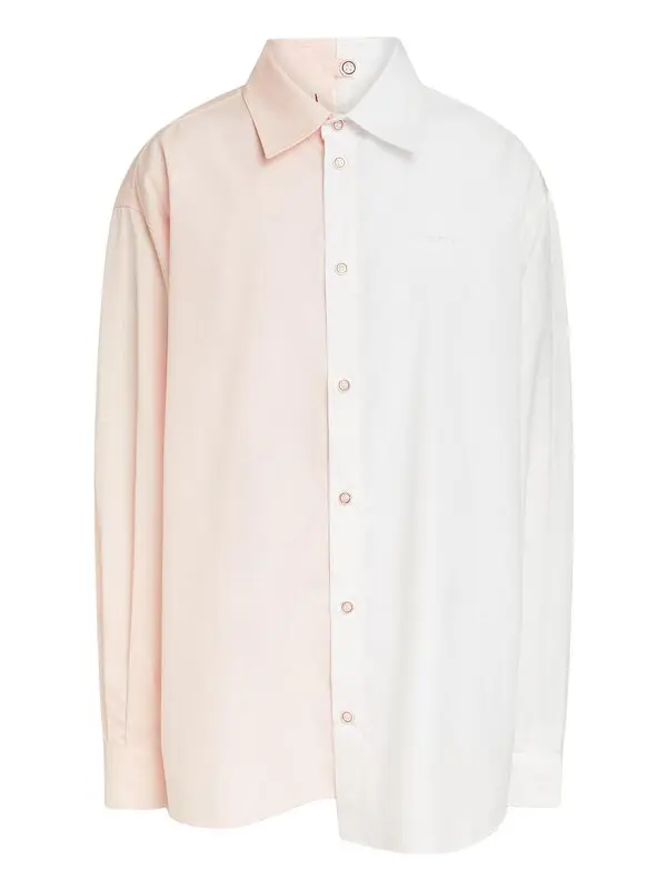 Marni Two-tone Cotton-poplin Shirt - White