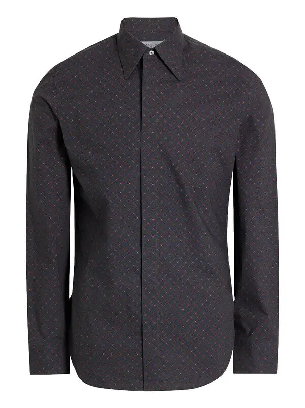MAISON MARGIELA Printed Cottonpoplin Shirt - Midnight Blue