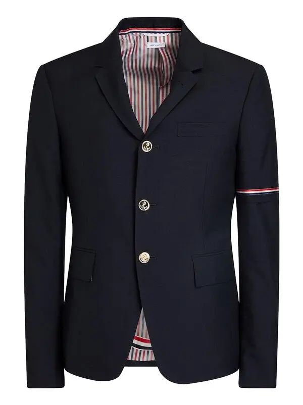 Thom Browne Wool-blend Blazer - Navy