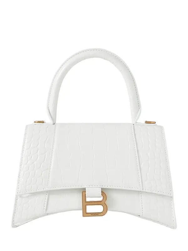 Balenciaga Hourglass Xs Tote - White