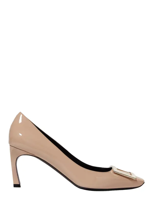 ROGER VIVIER Belle Vivier Trompette 70 Patent-leather Pumps - Neutrals