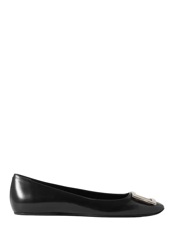 ROGER VIVIER Trompette Bellerine Ballet Flats - Black