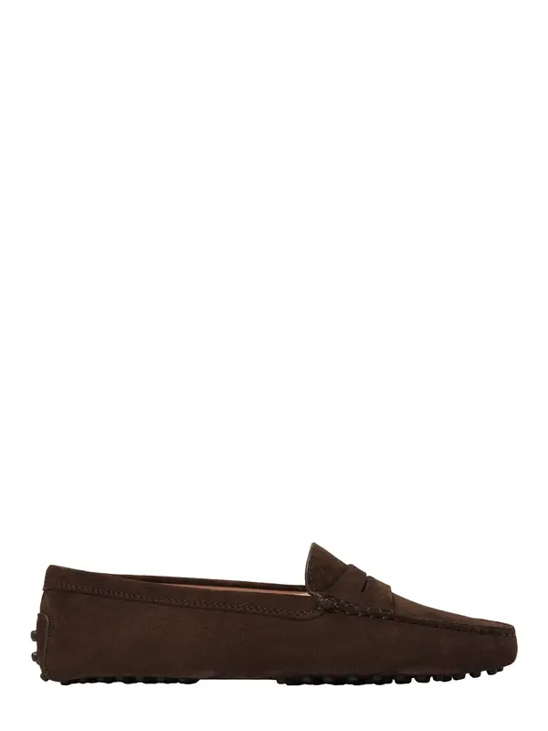 TOD'S Gommino Suede Loafers - Brown