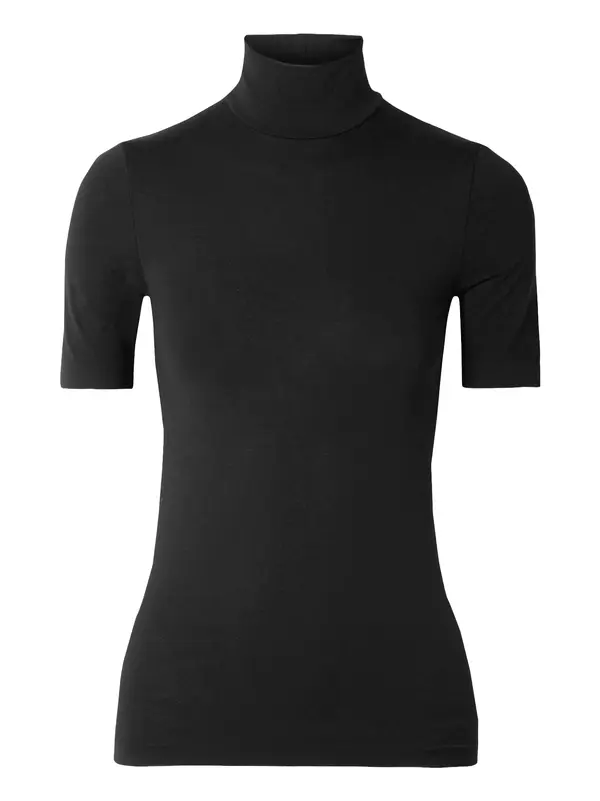 Wolford Aurora Modal-blend Jersey Turtleneck Top - Black