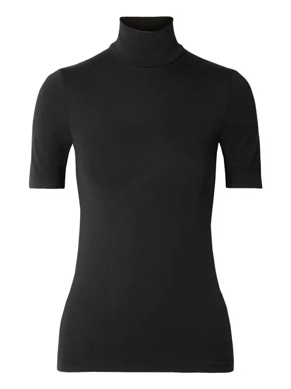 Wolford Aurora Modal-blend Jersey Turtleneck Top - Black