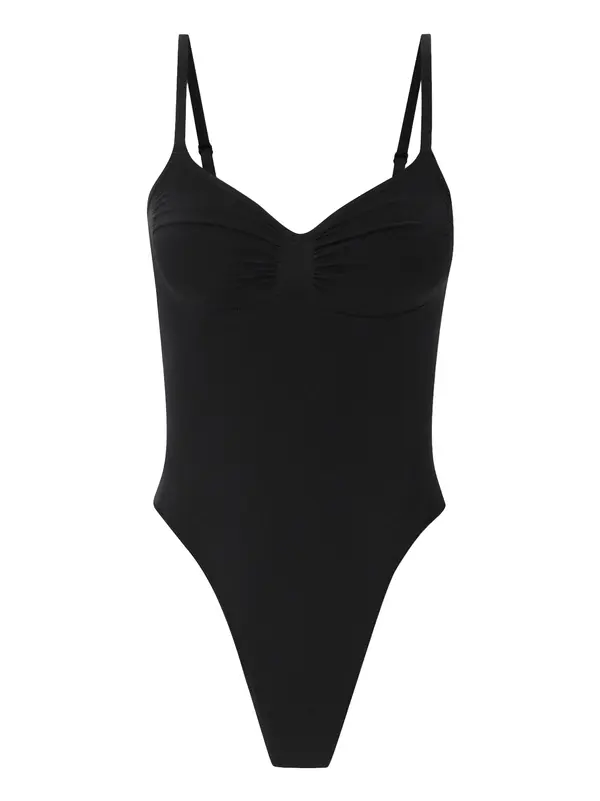 SKIMS Seamless Sculpt Thong Bodysuit - Black