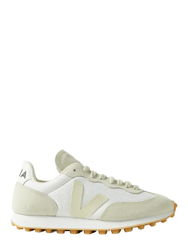 VEJA Rio Branco Leather-trimmed Sneakers - White