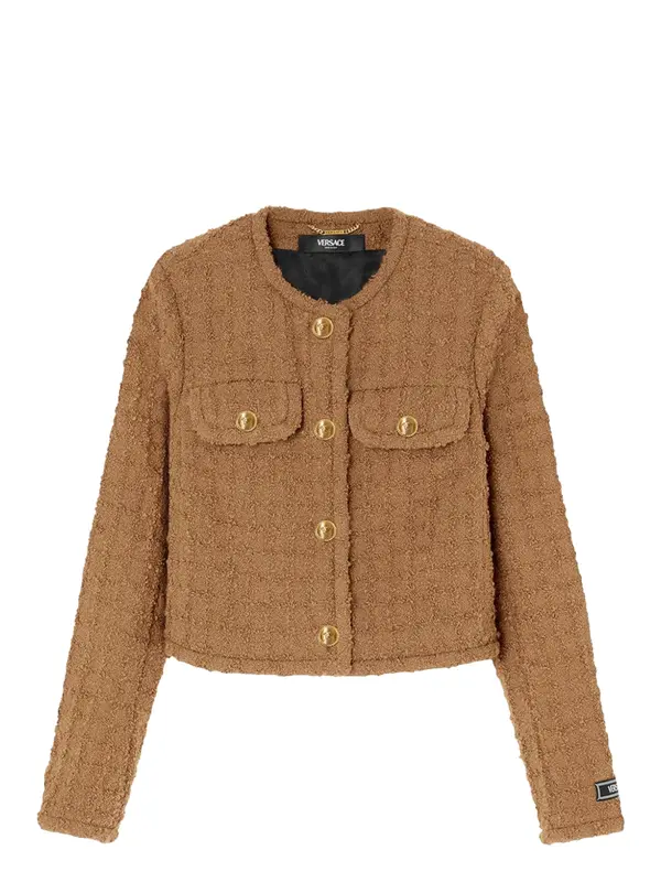 Versace Heritage Tweed Jacket - Brown