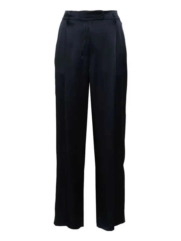 Max Mara Amleto Satin Trousers - Blue